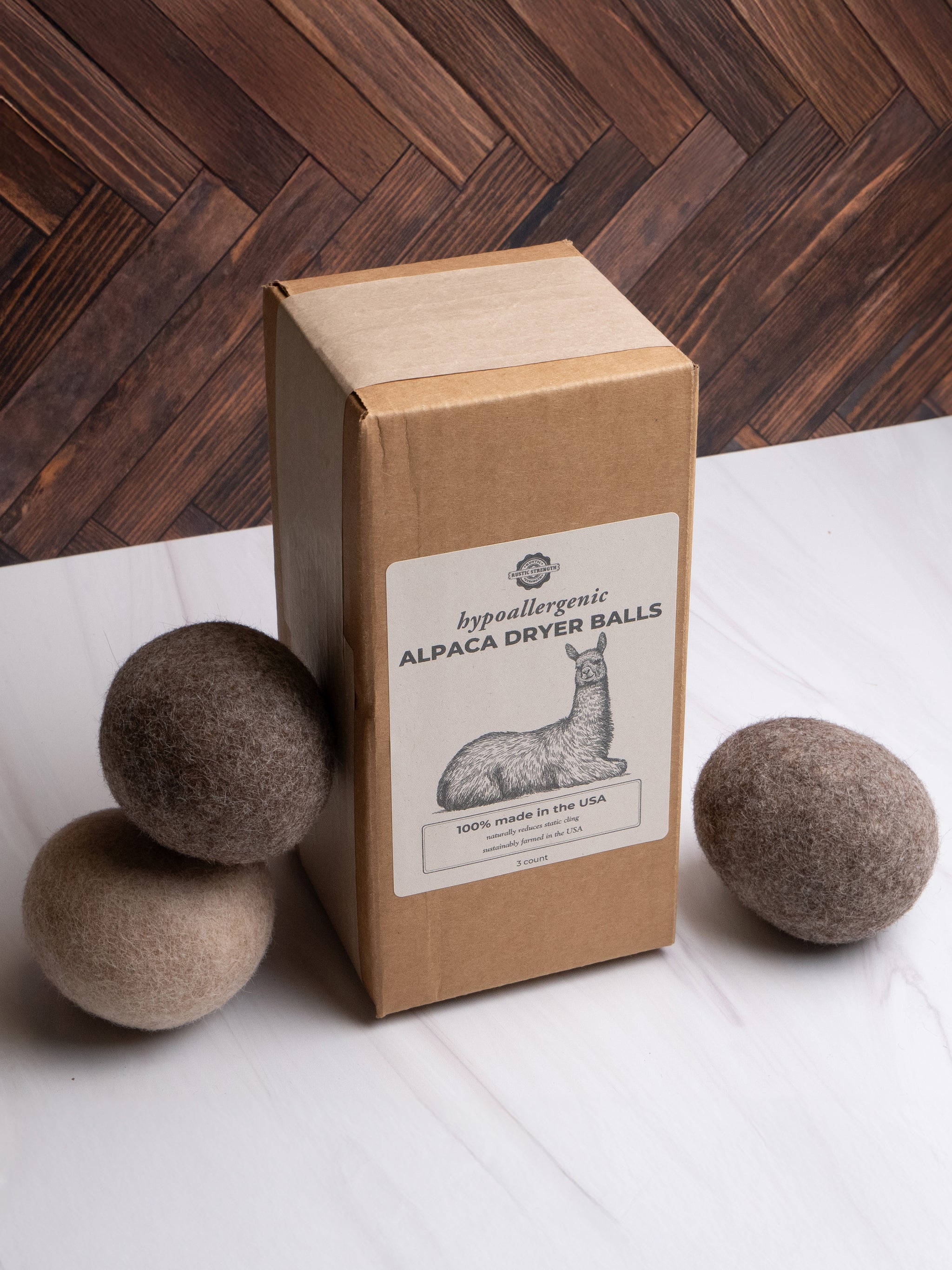 Alpaca fleece wool dryer balls – Rustic Strength