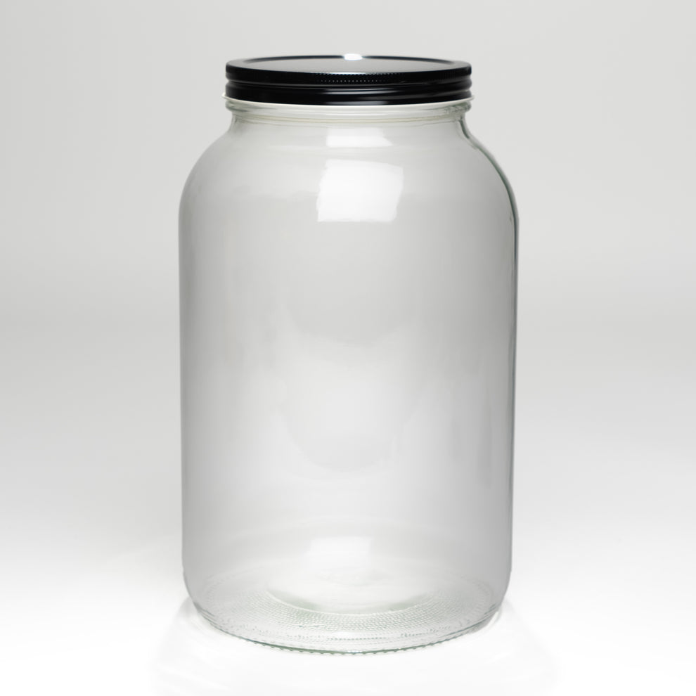 Wide Mouth Glass Jar with Metal Cap – Rustic Strength