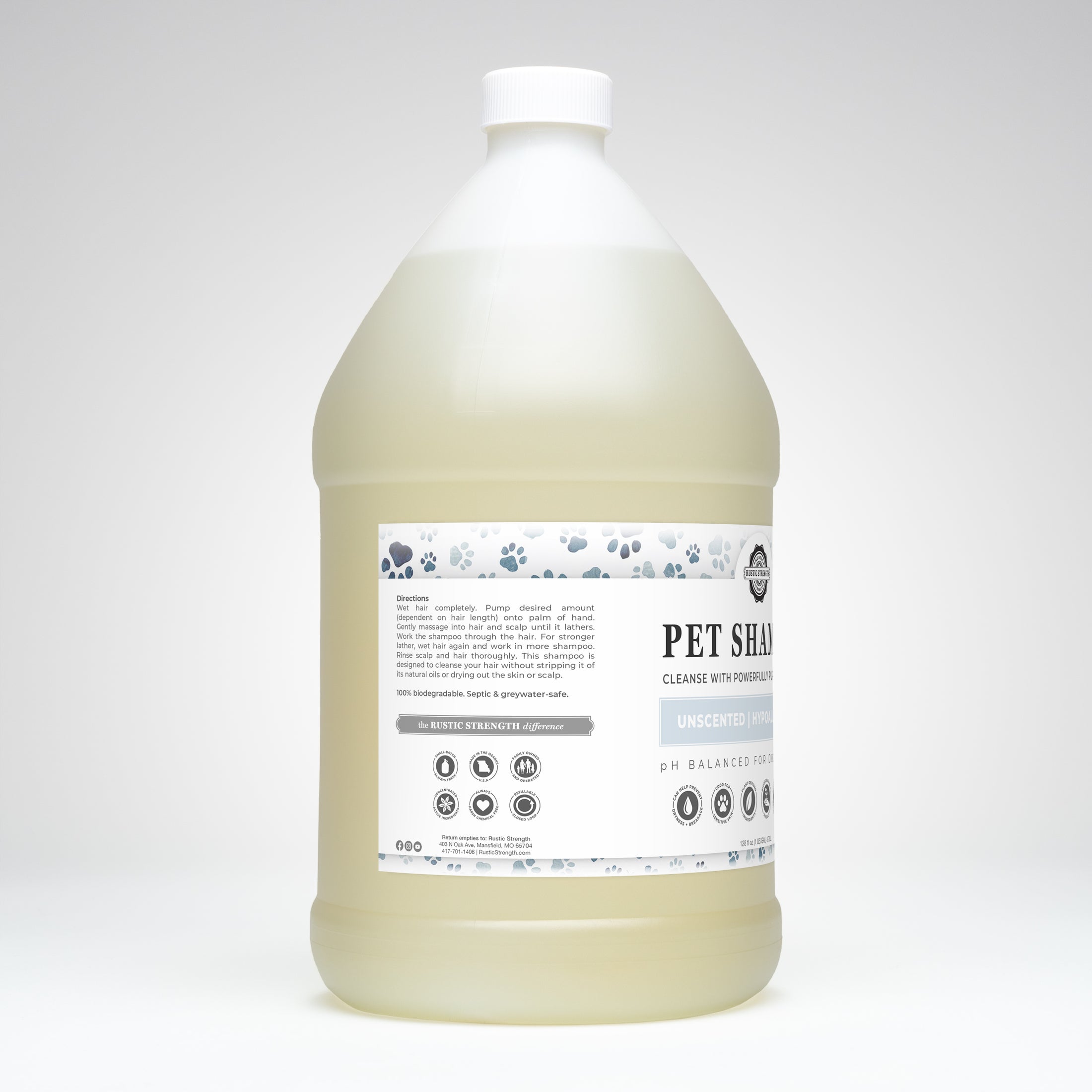Pet Shampoo | Soothing & Deodorizing | Unscented – Rustic Strength
