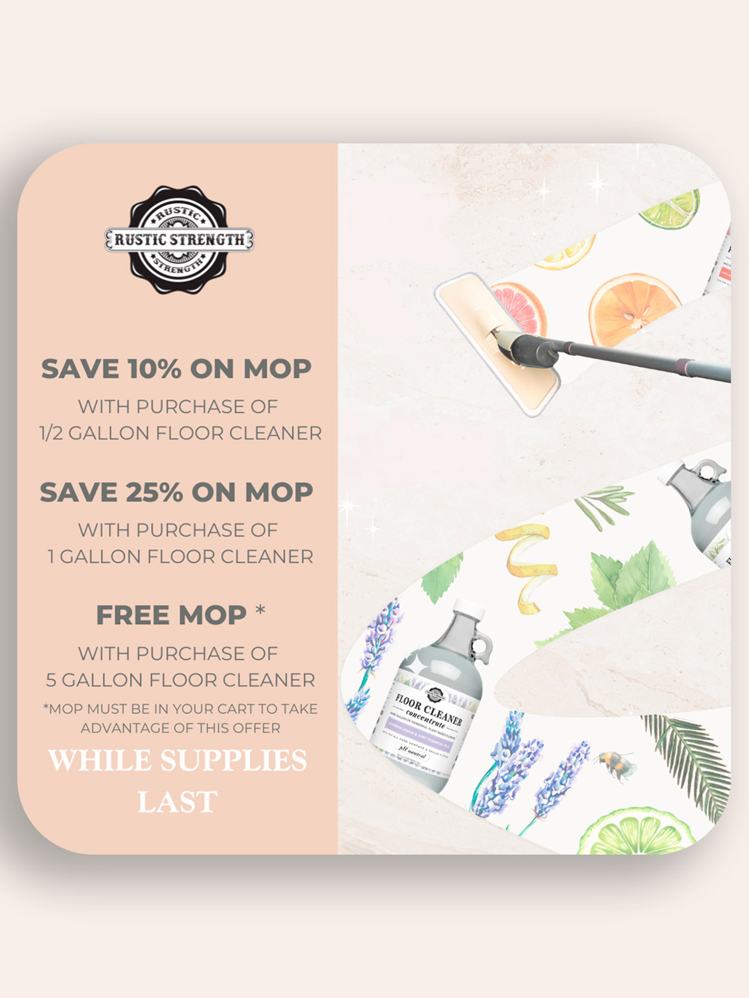 Zero Waste Mop - Eco Friendly Floor Mop – Rustic Strength