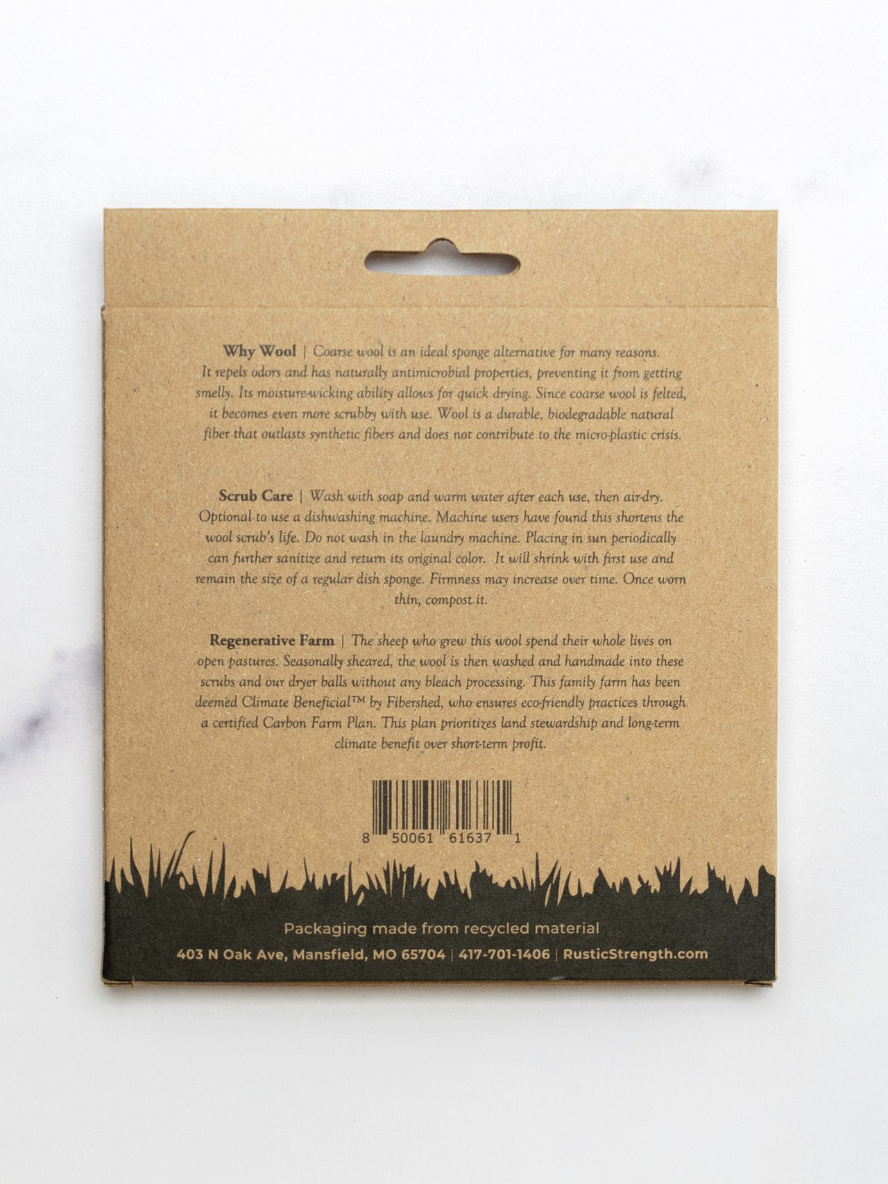 Sustainable Wool Scrub – Rustic Strength