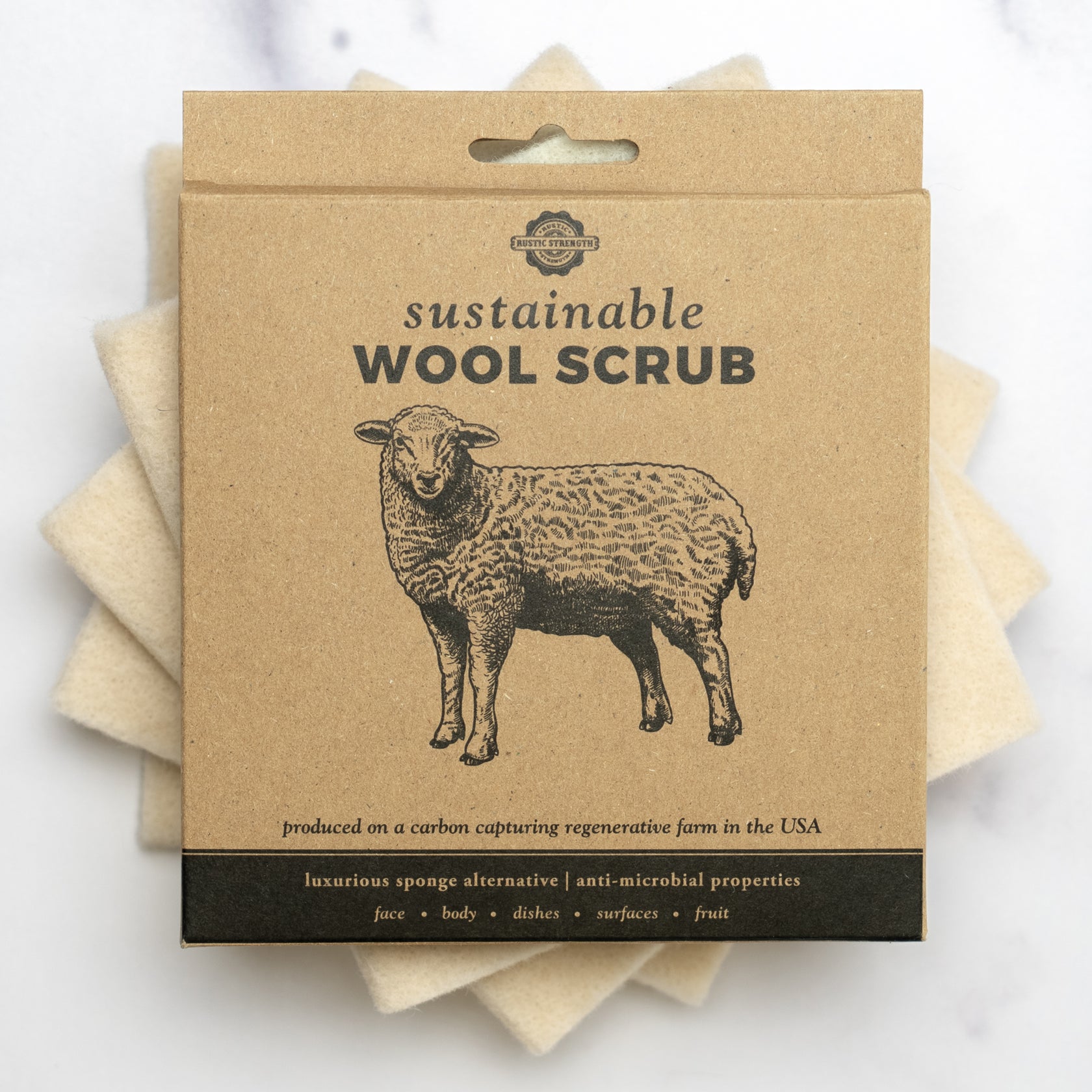 Sustainable Wool Scrub – Rustic Strength