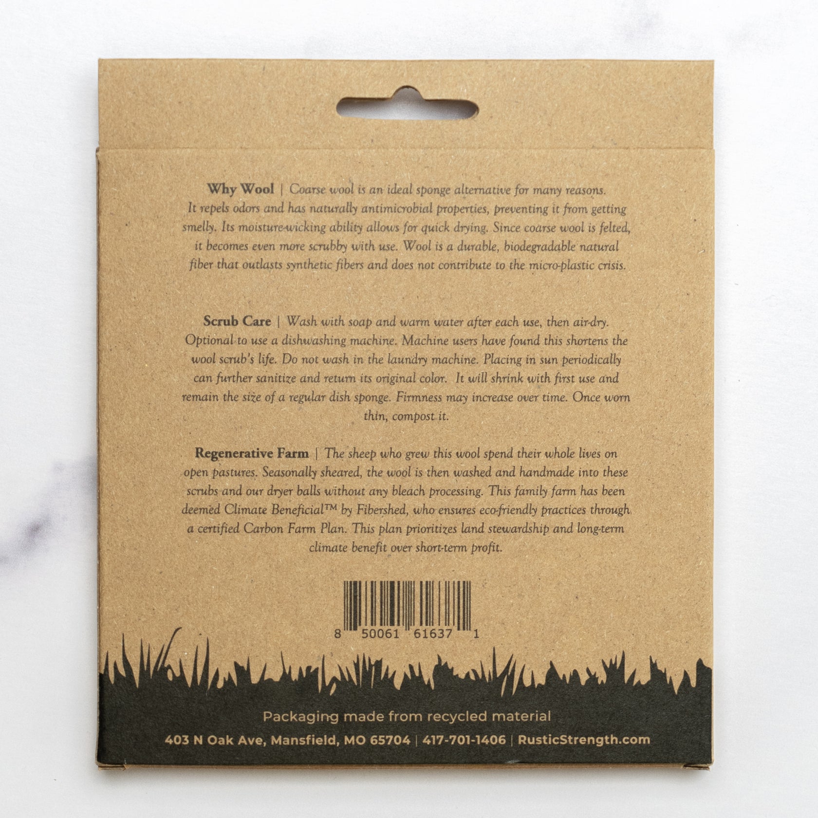 Sustainable Wool Scrub – Rustic Strength