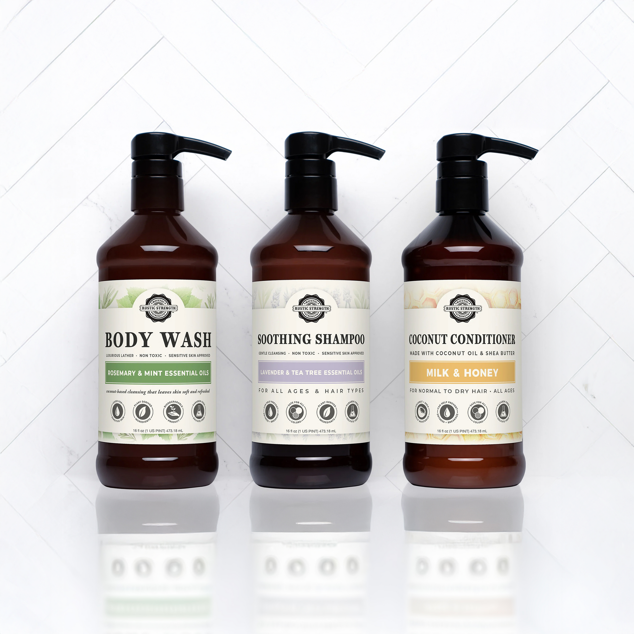 Personalized Shower Spa Set – Rustic Strength